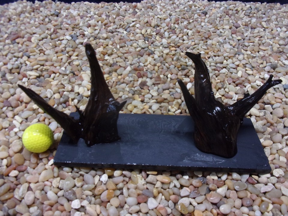 Medium Driftwood Mounted on Slate 06"x13"x06" Aquarium Reptile Natural ...