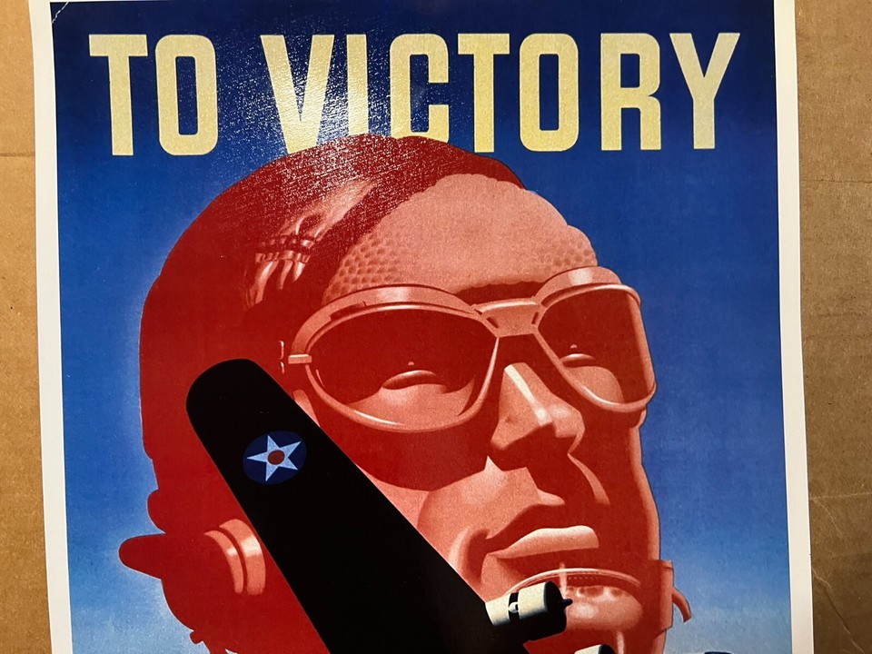 World War 2 "To Victory" U.S. Army Air Force Glossy 1943 Poster 17" | eBay