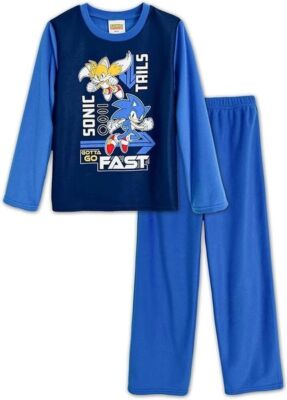 Sonic the Hedgehog and Tails 'Gotta Go' Fast Boy's Fleece Pajama Set | eBay