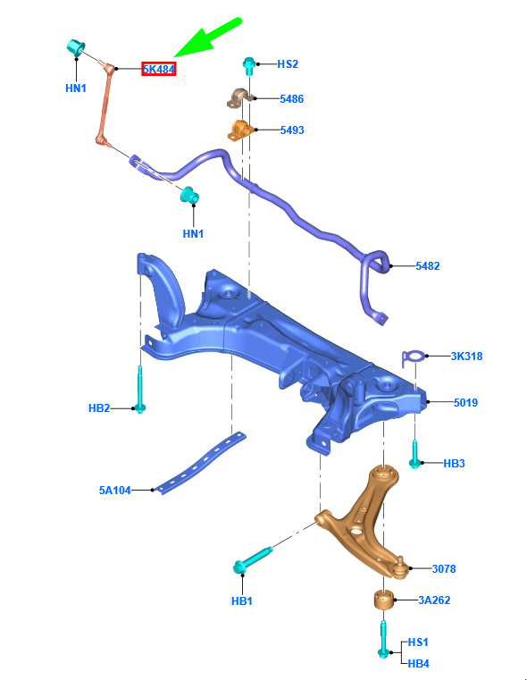 FORD ECOSPORT MK2 Front Stabilizer Link 2069658 8V51-3B438-BD NEUES ...