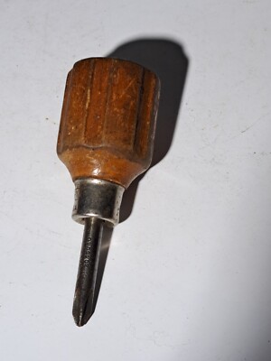 Vintage Stanley LIC1 Wooden Handle No. 2 Phillips Stubby Screwdriver 3. ...