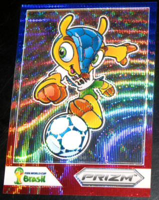 2014 Prizm World Cup Fuleco #1 Blue White Red BWR Wave Prizms Refractor ...