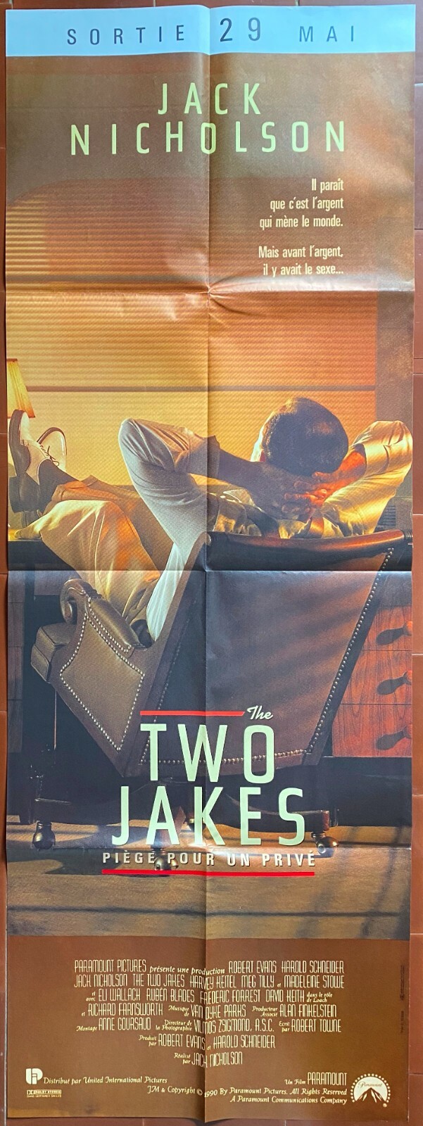 TWO JAKES Poster Harvey Keitel JACK NICHOLSON Eli Wallach MEG TILLY ...