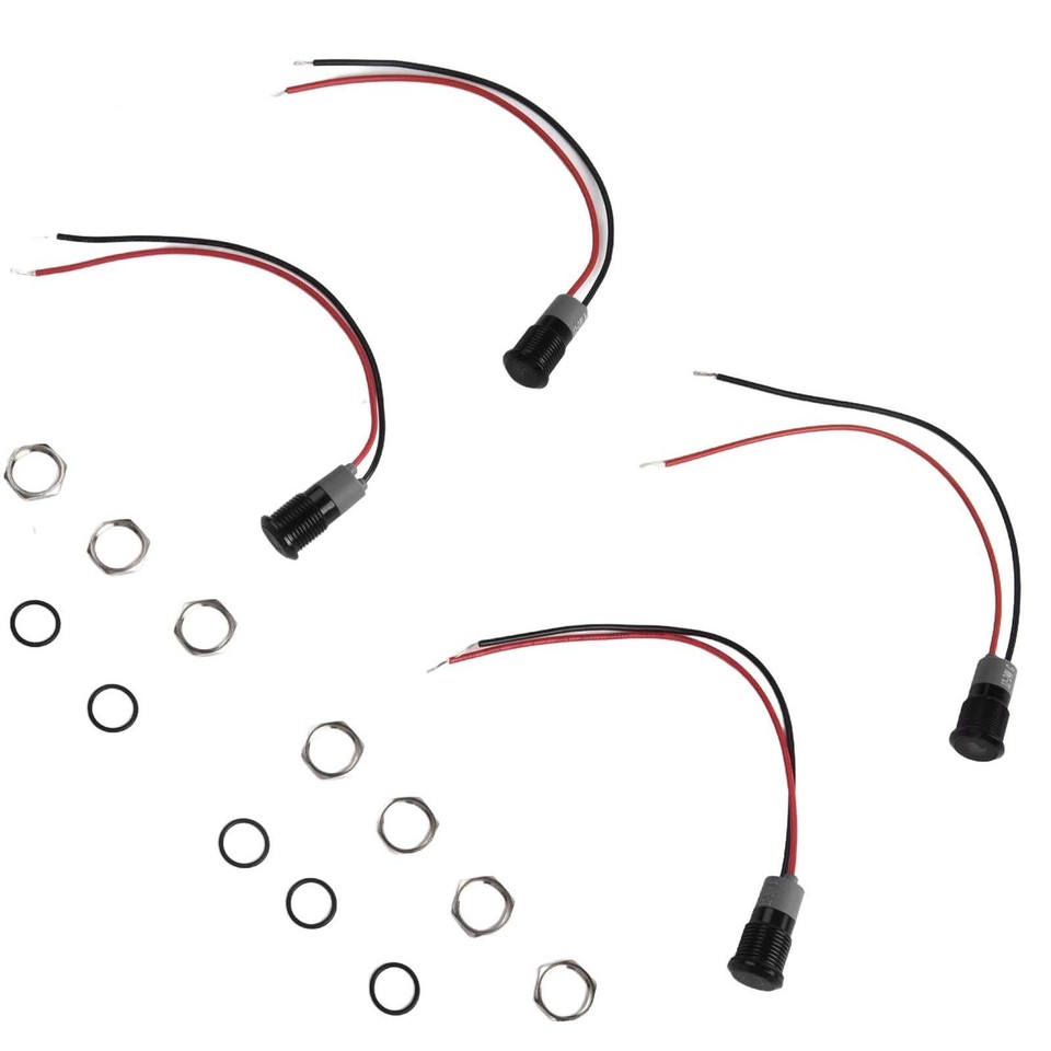 12mm LED Signal Light Waterproof and Compatible with DC 12V 24V ...