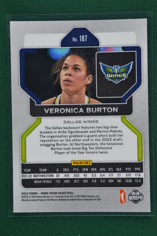 2022 Panini Prizm WNBA Veronica Burton RC Dallas Wings #187 | eBay