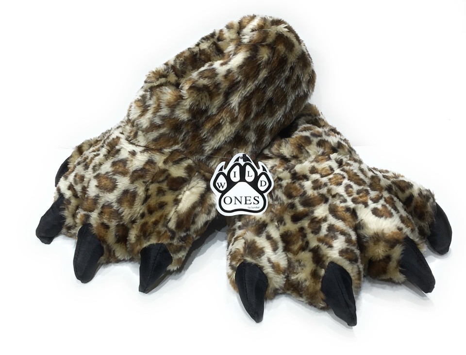 Wild Ones Furry Animal Claw Slippers for Toddlers, Kids and Adults | eBay