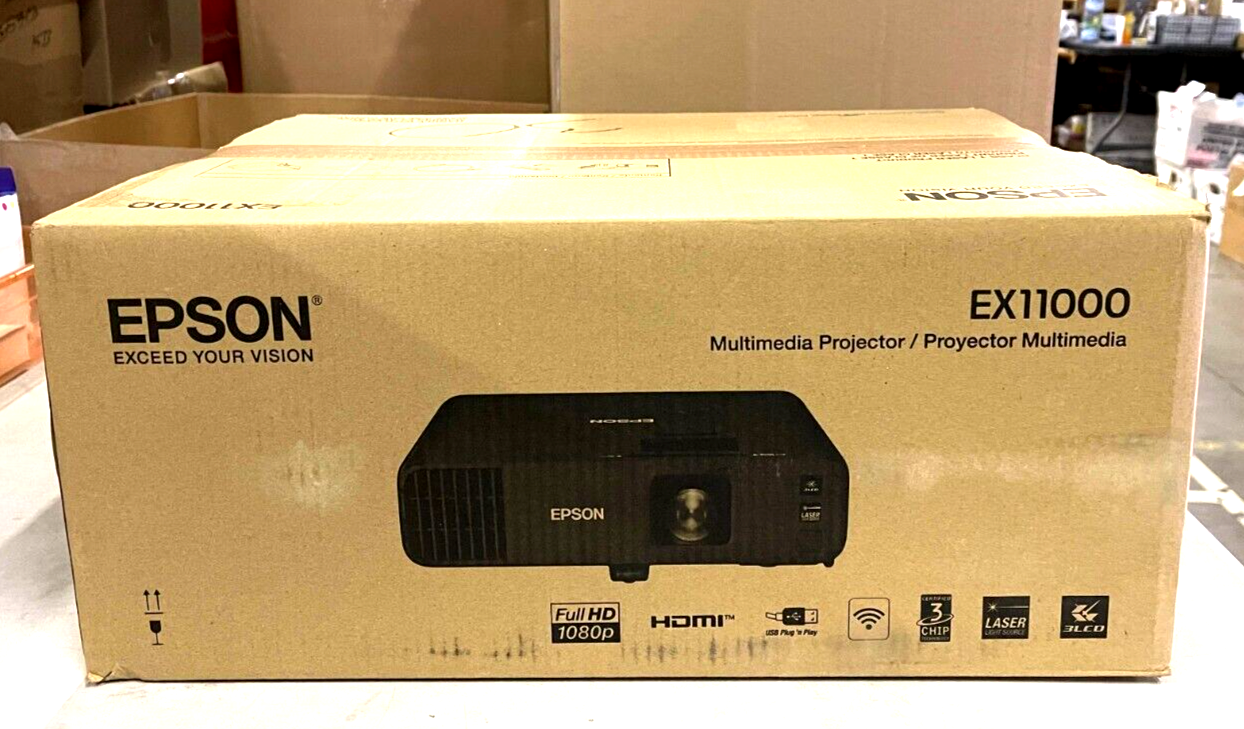 Epson Pro EX11000 3LCD FHD Wireless Laser Projector, 4,600 Lumens ...