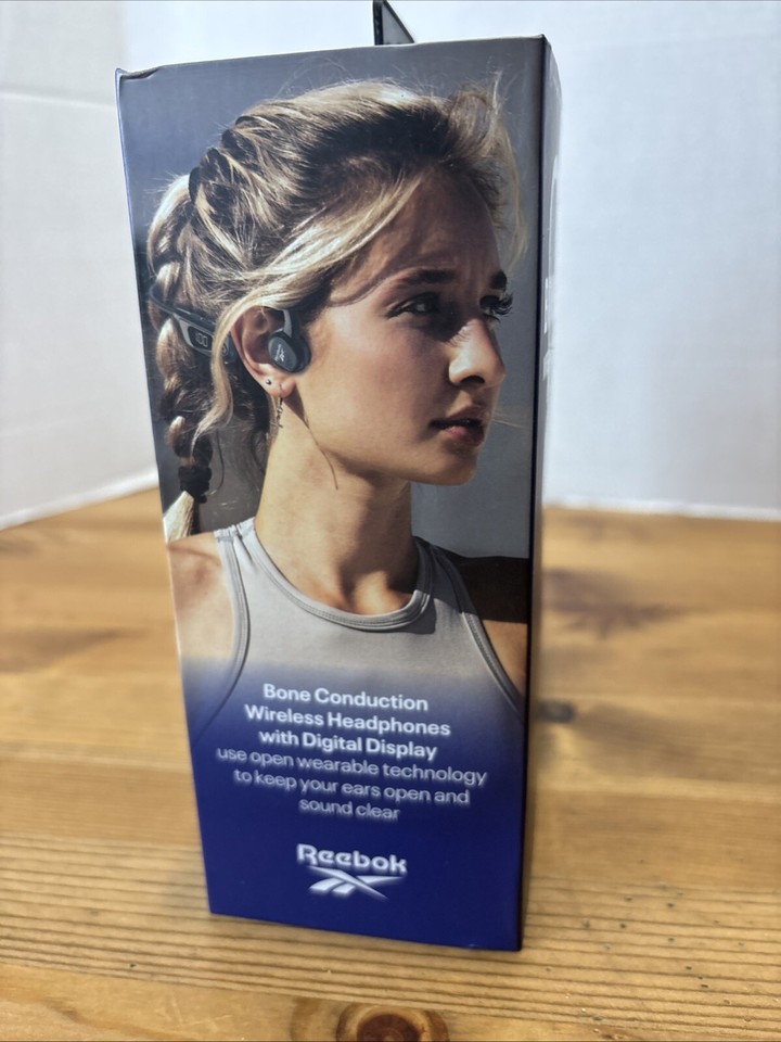 Reebok Bone Conduction Wireless Headphones Digital Display Bluetooth ...