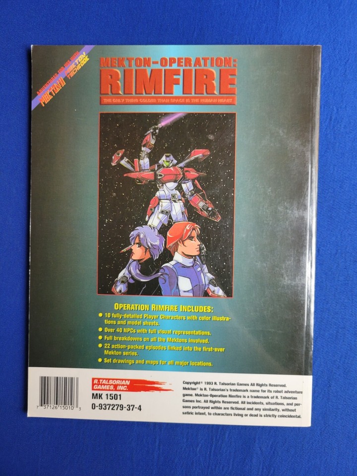 Mekton-Operation: Rimfire - R.Talsorian Games | eBay