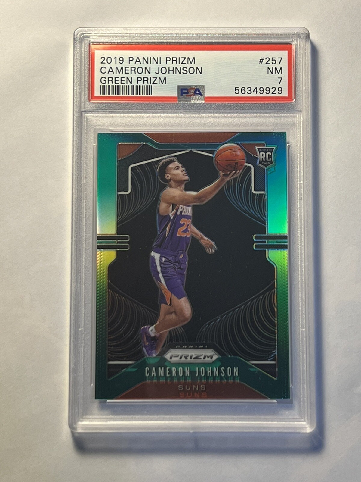 2019 Prizm Cameron Johnson RC #257 Green PSA 10 GEM MINT Pop 39 ...
