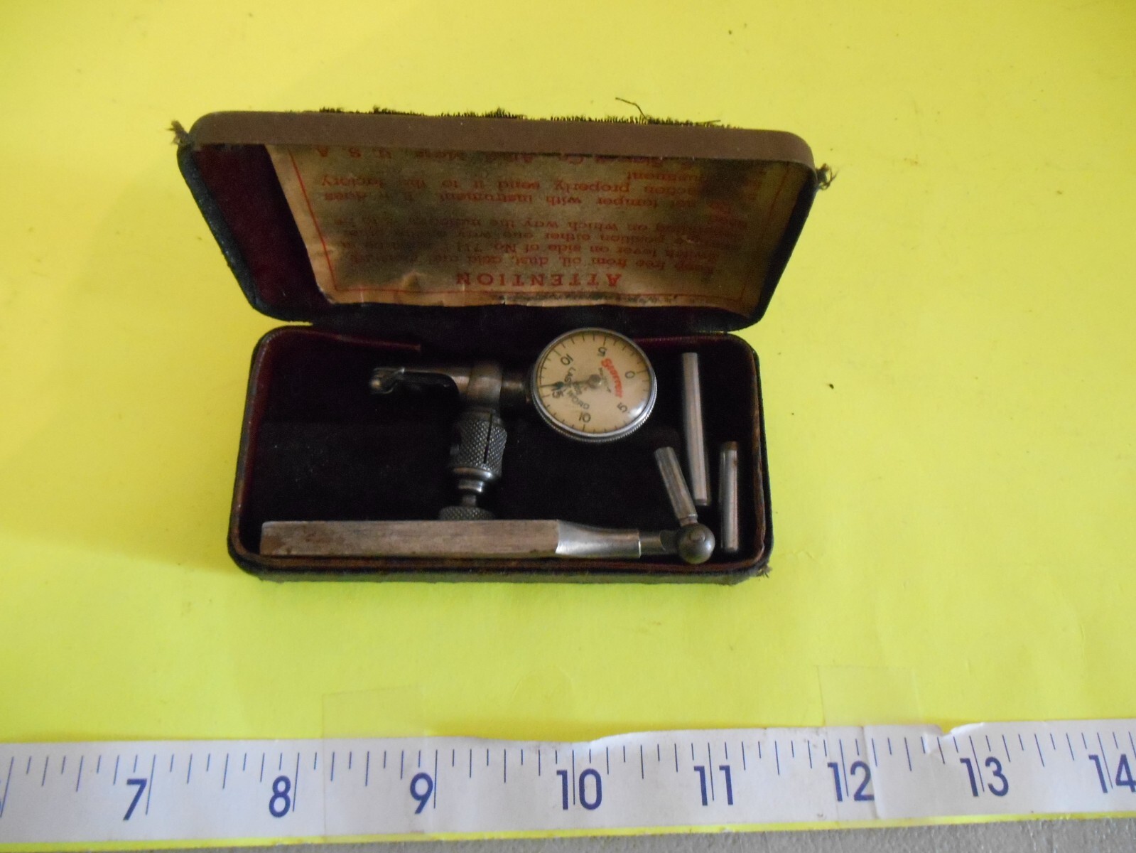 Starrett No.711-F 1-1000 Last Word 0-15 Lever Action USA VTG w/Case | eBay