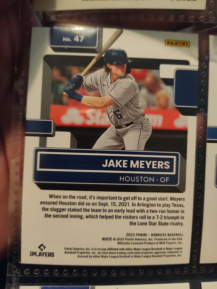 Jake Meyers Donruss Red Foil Parallel Rated Rookie Card | eBay