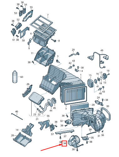 2016-2020 Mk1 Volkswagen Amarok Heater Blower Motor Resistor Wire ...