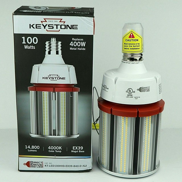 Keystone Direct Drive HID LED Bulb 100 Watt 14.8k Lumens - Ex39 Mogul ...