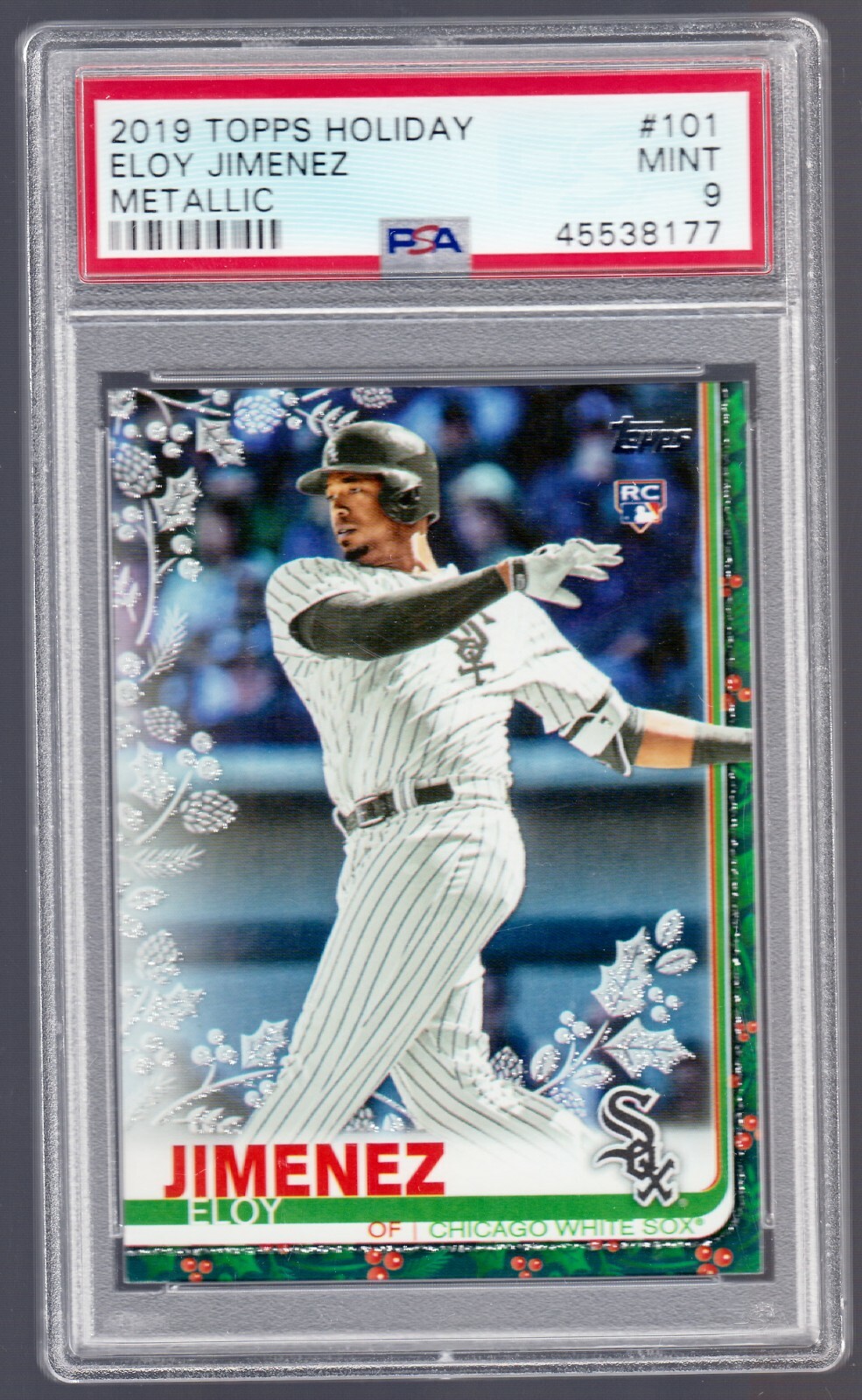 2019 Topps Holiday Mega Box Metallic Snowflake Parallel Eloy Jimenez RC ...