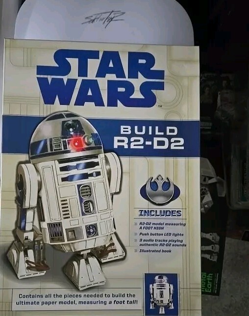 New STAR WARS BUILD R2-D2 Model Kit w/ LED Light + Audio Chip + Book ...