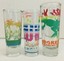 Shot Glasses Lot of 11 Tall Souvenir Tropical Travel Mexico Bahamas ...