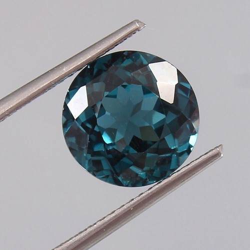 9Ct Natural Indicolite Blue Green Tourmaline Round Loose Gemstone ...