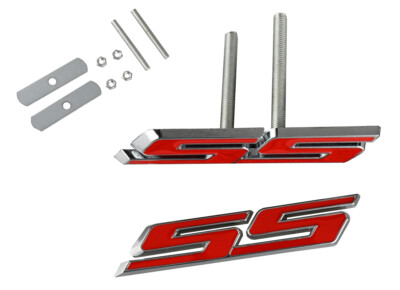 1x Ss Emblem Grille +Decal Badge 3D for Camaro Gm Series Front Chrome ...