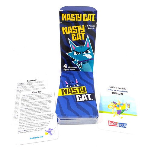 Nasty Cat Card Game 2-6 players 6+ Cat-Themed Twist on 4 Classic Games ...