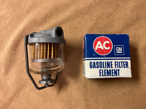 1958 - 1961 Chevrolet & GM AC GF48 glass bowl fuel filter w/NEW element ...