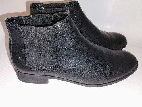 $298 Women's Frye Size 8 Mallory Chelsea Boot Black Leather | eBay