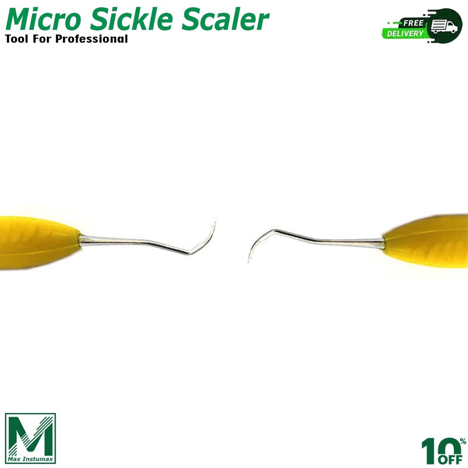 MICRO SICKLE SCALER SILICONE COATED DENTAL INSTRUMENT PERIODONTAL ...