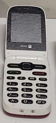 Doro PhoneEasy 618 Red/White Flip Phone (Consumer Cellular) | eBay