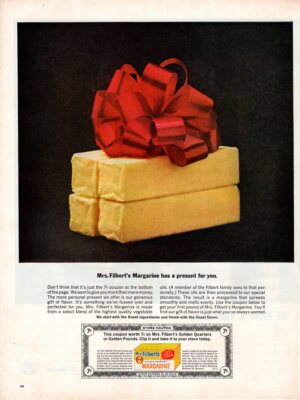Vintage advertising print FOOD Mrs. Filbert's Corn Oil Margarine big ...