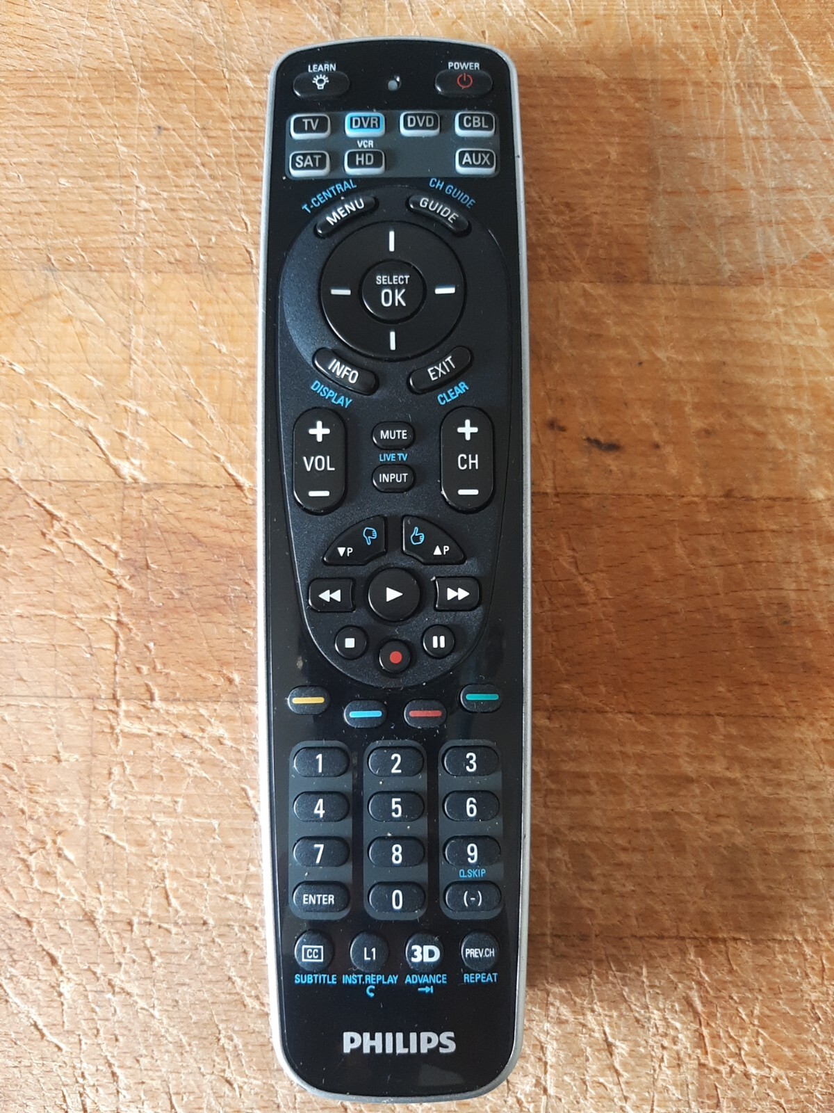 Philips 7-Function SRP5107/27 Universal Remote Control TV DVD DVR CBL ...