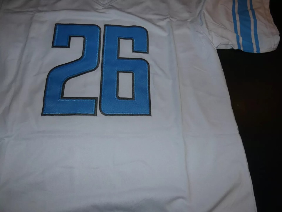 Detroit Lions Jamyr Gibbs White Road Jersey Size L | eBay