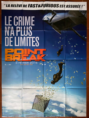 Affiche POINT BREAK Ericson Core EDGAR RAMIREZ Luke Bracey PARACHUTISME ...