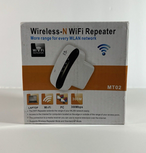 Wireless-N WiFi Repeater MT02 Signal Booster 2.4GHz WLAN Range Extender ...