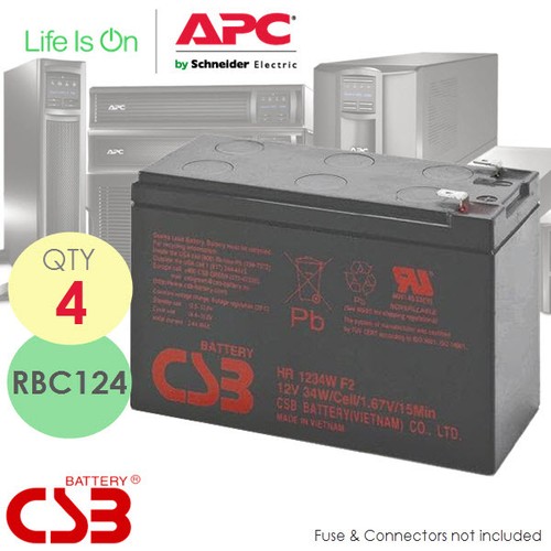 APC RBC124 UPS High Rate 34W Battery by Hitachi CSB HR Series | eBay
