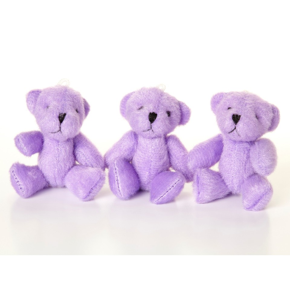 NEW - 10 X PURPLE Teddy Bears - Small Cute Cuddly Adorable - Gift ...