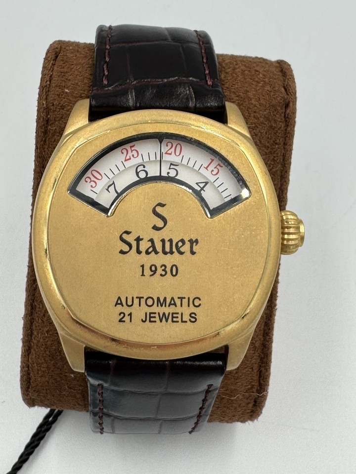 Stauer 1930 Dashtronic Automatic 21 Jewels Watch Gold Colored Black ...