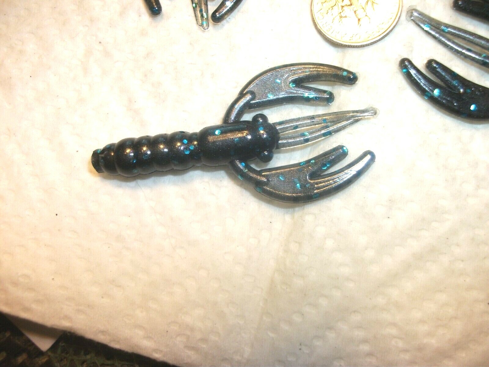 50-2"-CRAWFISH-CRAPPIE-BASS-PANFISH-scent-grubs-jig trailer-mud bug ...