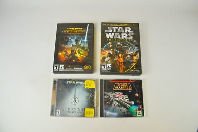 Star Wars PC Game Lot of 4 (8 Games)-Best of PC/X-Wing/Jedi Academy/Old ...
