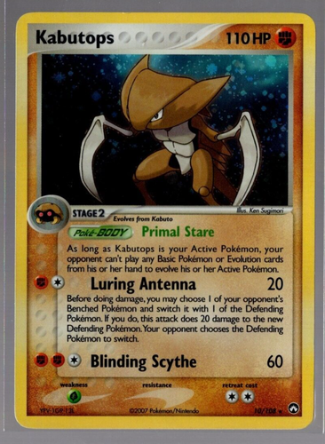 Kabutops 10/108 Holographic Rare EX Power Keepers Pokemon TCG Lightly ...