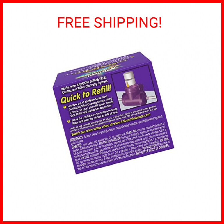 Kaboom Toilet Bowl Cleaner Refill Tablets, 3-Pack (0.01 oz ...