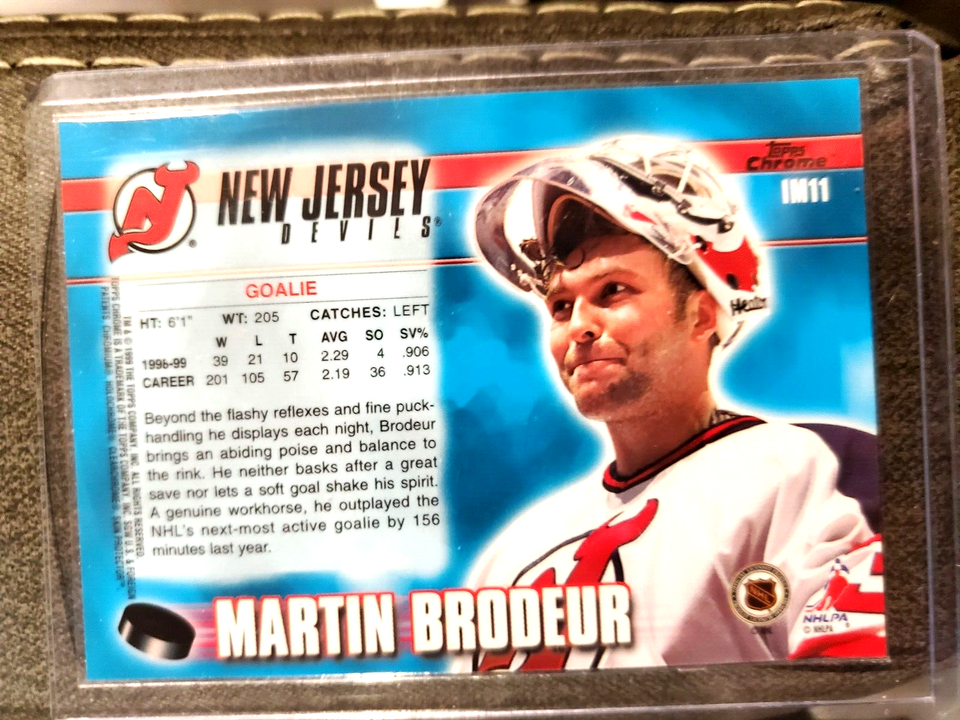 2000 Topps Chrome Hockey Ice Masters Martin Brodeur Card # IM-11 | eBay