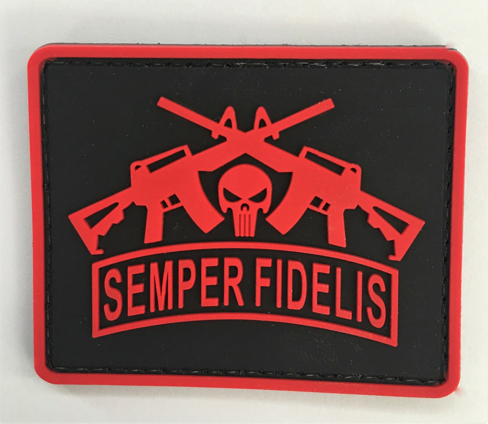 USMC Semper Fidelis Marine Corps Red PVC Patch (Recon SOI Motor T MCRD ...