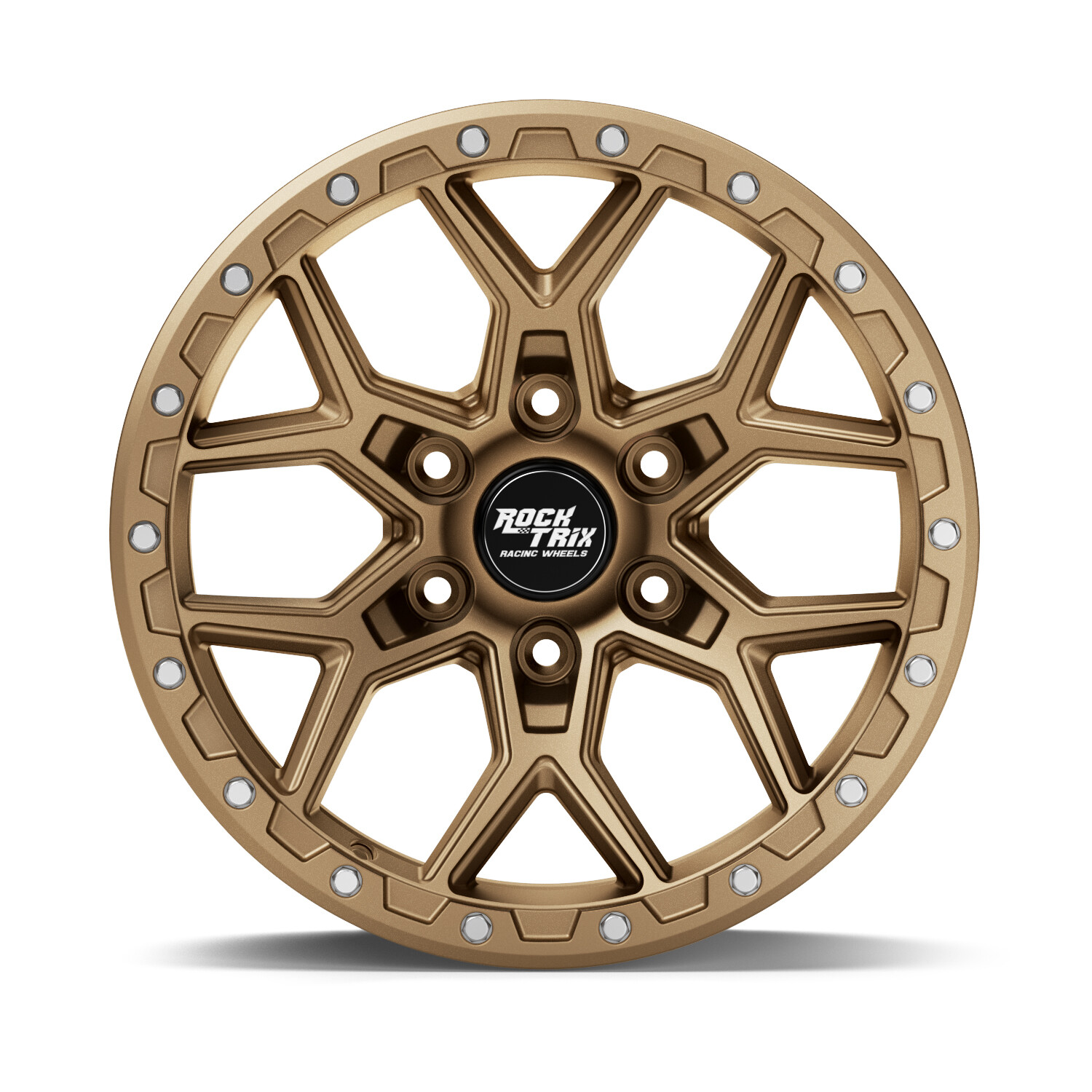 18" RockTrix RT107 18x9 Bronze Wheel 6x5.5 Rim for Select Chevy GMC ...