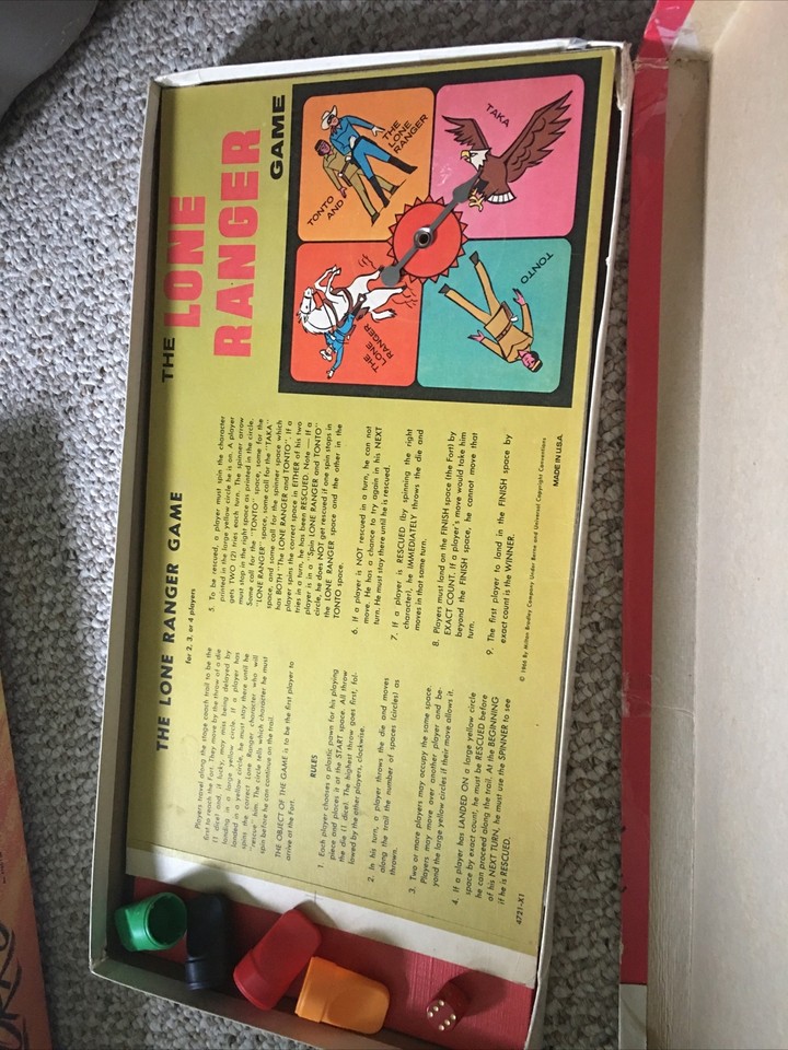 VINTAGE THE LONE RANGER GAME MILTON BRADLEY COMPLETE 1966 | eBay
