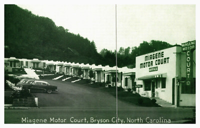 Bryson City NC Miagene Motor Court 60s R. M. Harris Neon Awnings -A75 ...