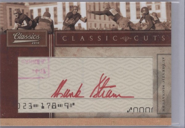 2010 Panini Classics - Classic Cuts Cut Signatures #35 Hank Stram /50 ...