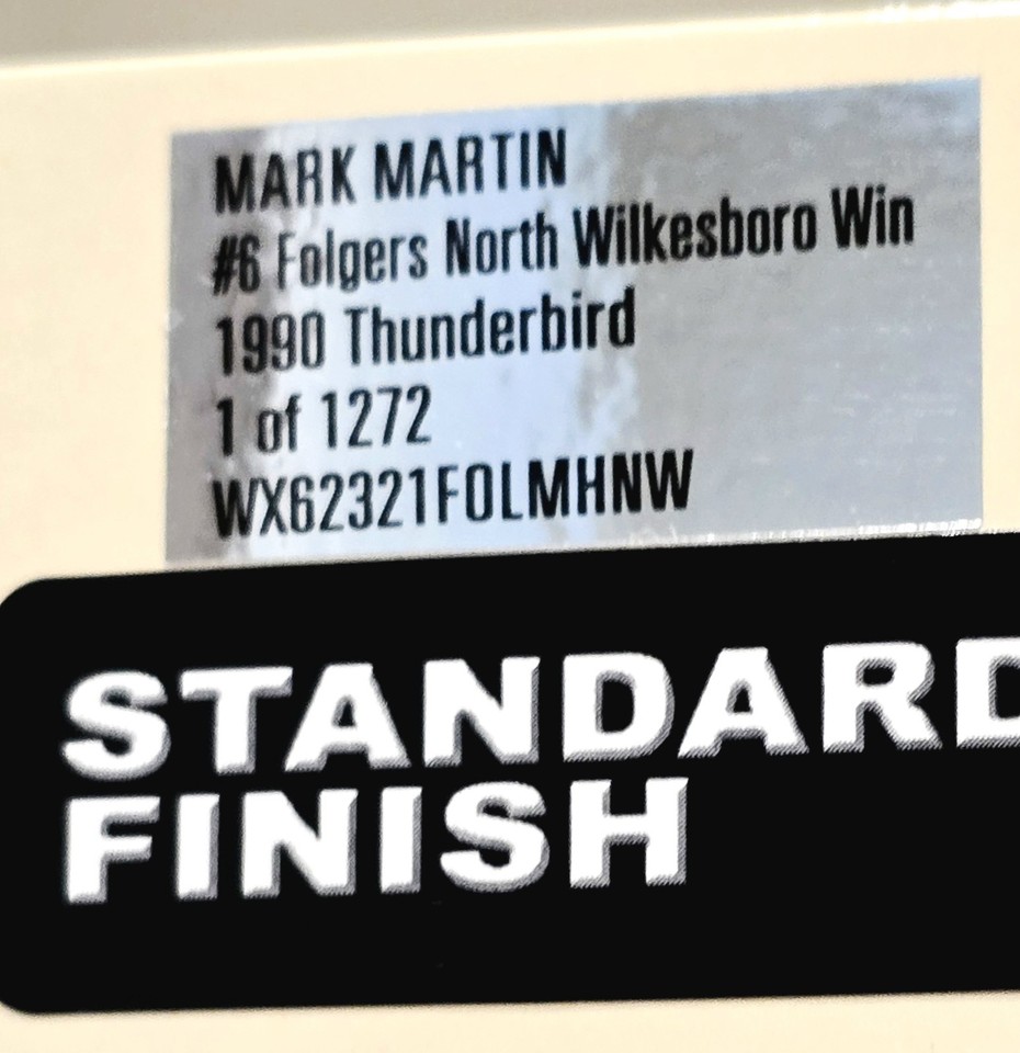 1990 #6 Mark Martin Folgers Ford T-Bird North Wikesboro Raced Win 1:24 ...