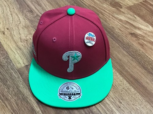 MENS 6 7/8 NEW Mitchell Ness Philadelphia Phillies Lids Topps Chrome ...
