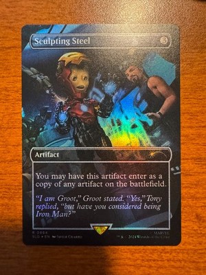 Sculpting Steel - R 0864 NM Foil MTG Secret Lair x Marvel Groot Iron ...