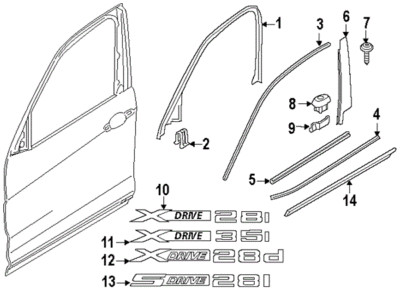 BMW 51337205720 GENUINE OEM APPLIQUE PANEL SEAL | eBay